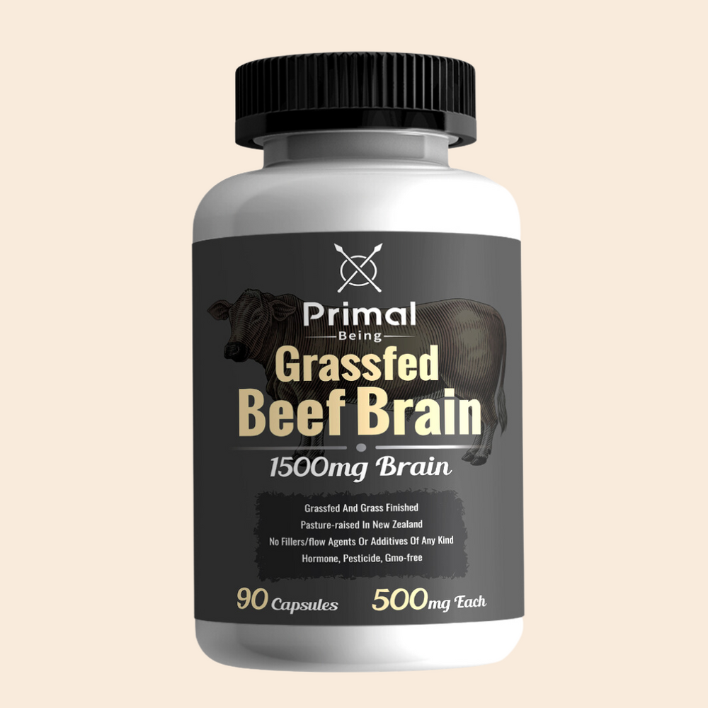 Primal Being Grassfed Beef Brain, Supports Overall Brain Health - 90 C